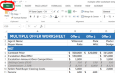 Multiple Offer Worksheet in Excel for Realtors [DOWNLOAD] - Hooquest