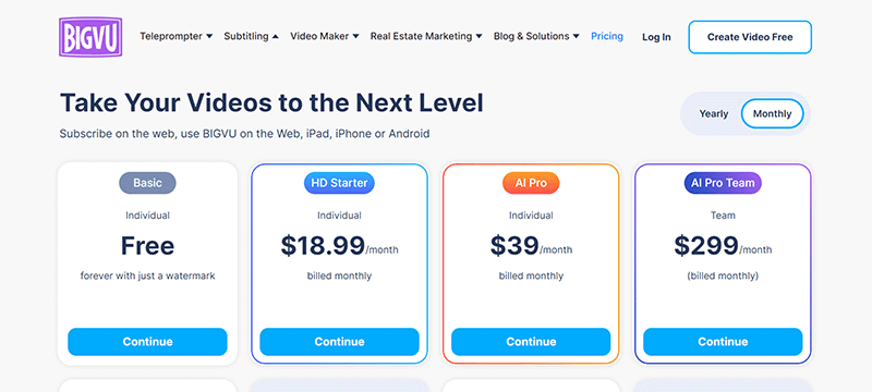 BIGVU | Reviews and Pricing | 2023 - Hooquest